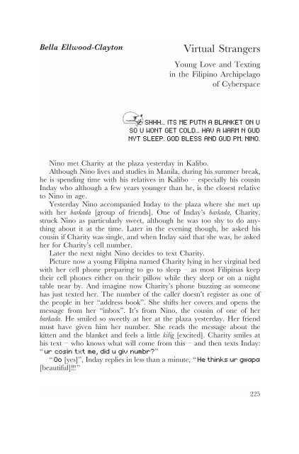 Virtual Strangers: Young Love and Texting in the Filipino ...