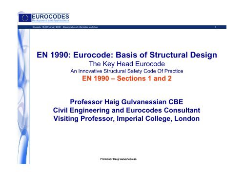 EN 1990: Eurocode: Basis of Structural Design - Eurocodes