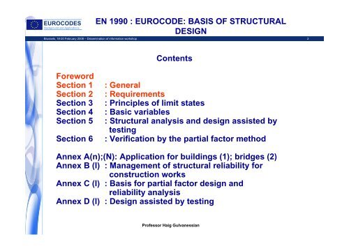 EUROCODES Background and