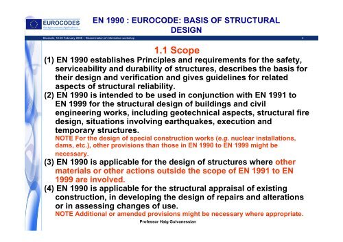 EUROCODES Background and