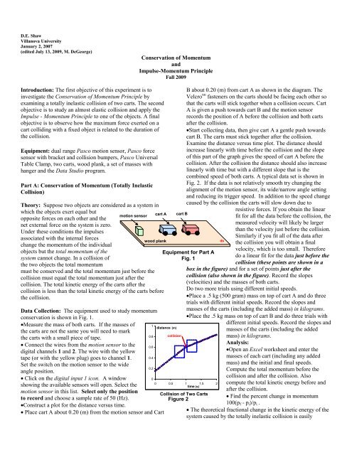 Conservation of Momentum and the Impulse - Momentum Principle