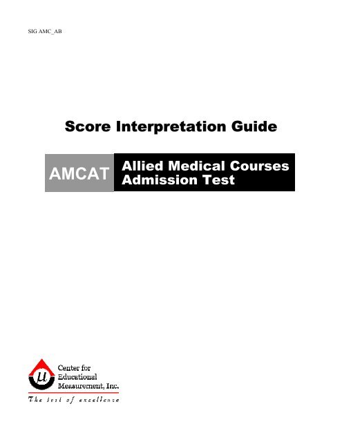 View the SIG - Center for Educational Measurement, Inc.