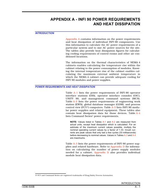 infi 90 power requirements - ABB SolutionsBank