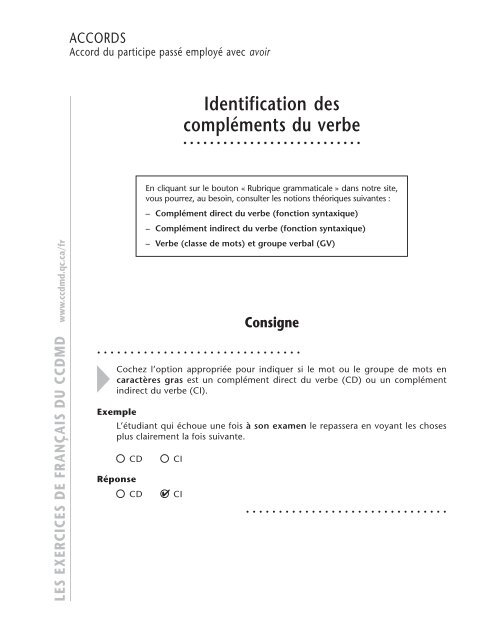 Compl. verbe - ccdmd