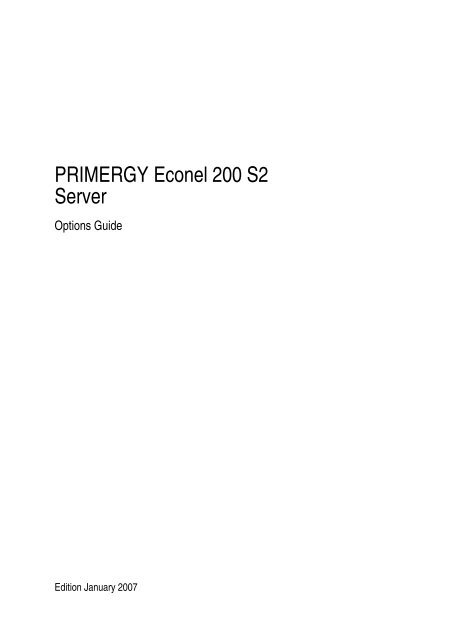 PRIMERGY Econel 200 S2 Server