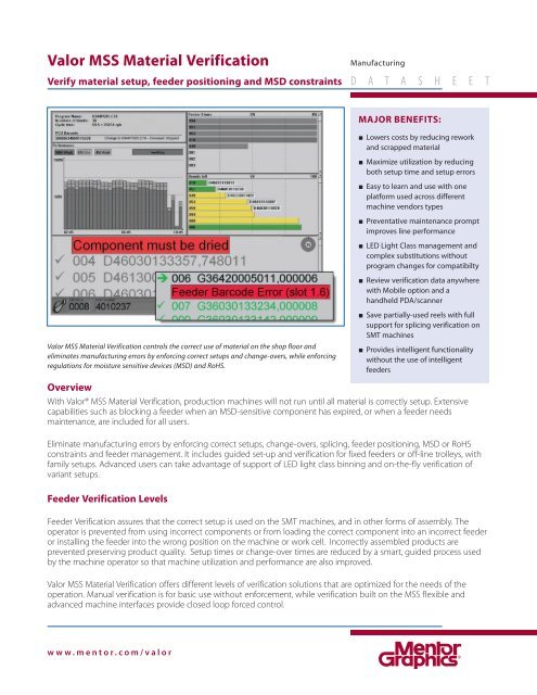 Valor MSS Material Verification for PCB assembly - Onboard Solutions