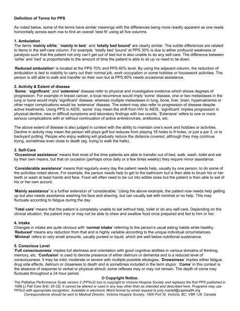 Definition of Terms for P