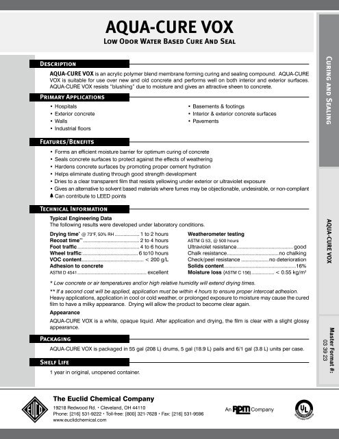 Aqua Cure VOX - Target Building Materials