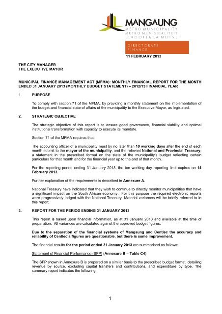 to download the PDF for MFMA Mangaung In ... - Mangaung.co.za