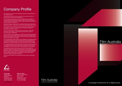 Company Profile Film Australia