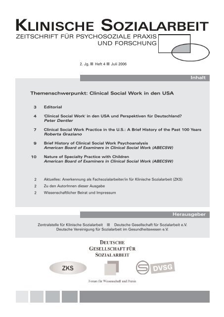 Clinical Social Work in den USA - ECCSW