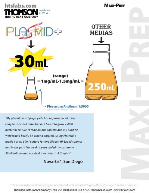 Download PDF of Maxi-Prep - Thomson Instrument Company