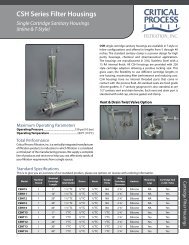 CUR Series Filter Housings - Critical Process Filtration
