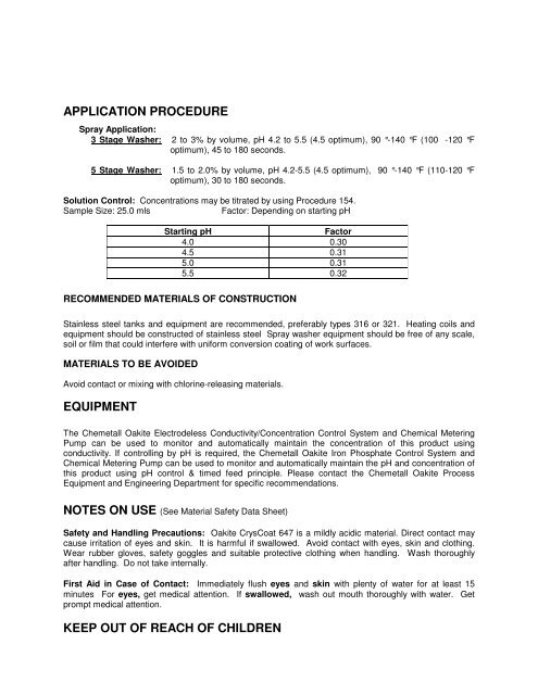 APPLICATION PROCEDURE Spr