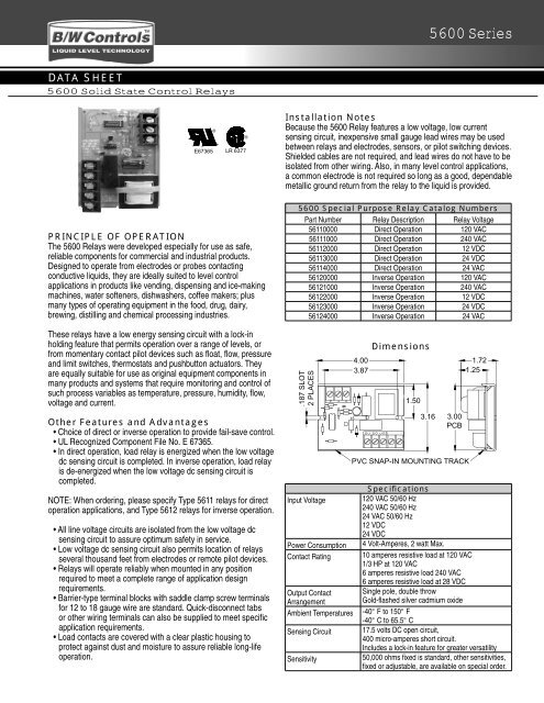 5600 Compact Solid State Relay - Ross & Pethtel, Inc.