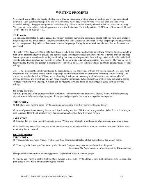  Expository Essay Prompts For Middle School Middle School Expository 