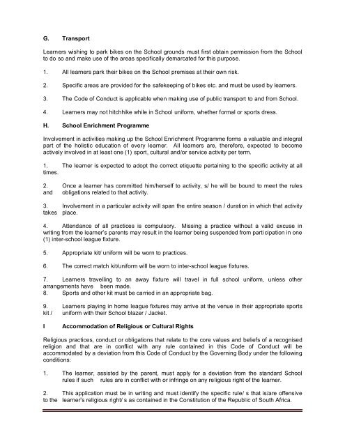 G. Transport Learners wis