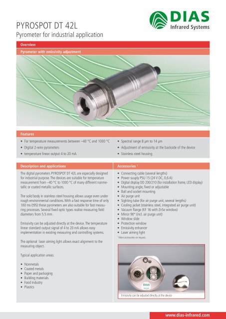 PYROSPOT DT 42L - DIAS Infrared Systems