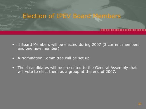 Election of IPEV