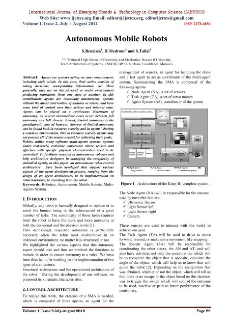 Autonomous Mobile Robots - IJETTCS - International Journal of ...