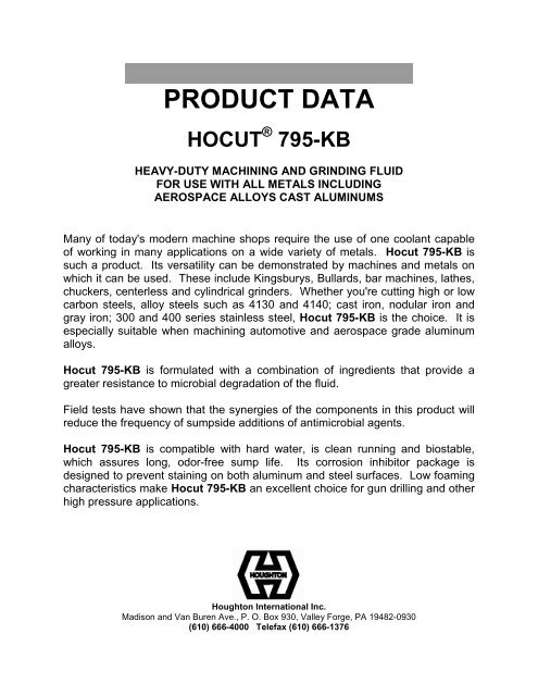 HOCUTÂ® 795-KB
