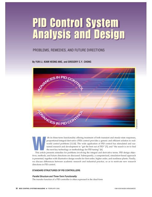 PID Control System Analysis and Design PID Control ... - IEEE Xplore