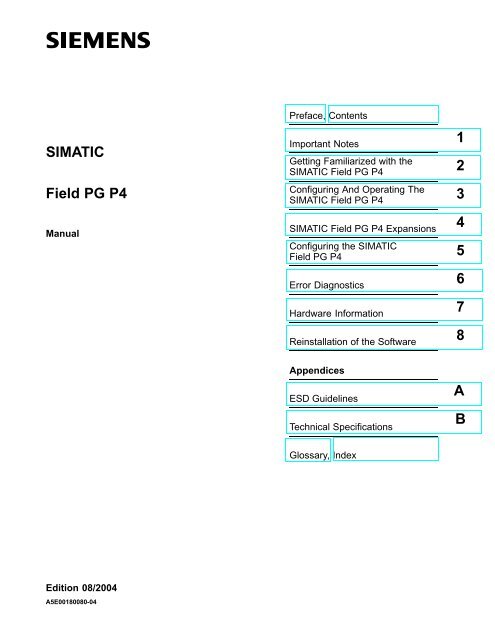 SIMATIC Field PG P4 - Siemens Industry Online Support