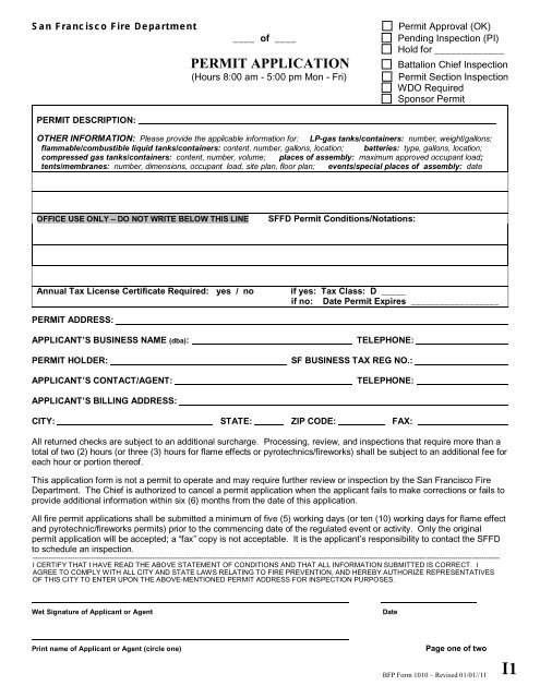 PERMIT APPLICATION - Green Festival