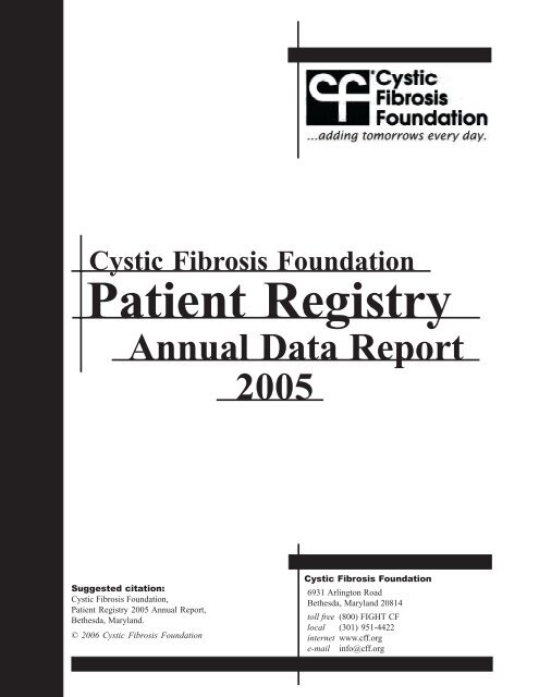 Patient Registry 2005 Annual Data Report