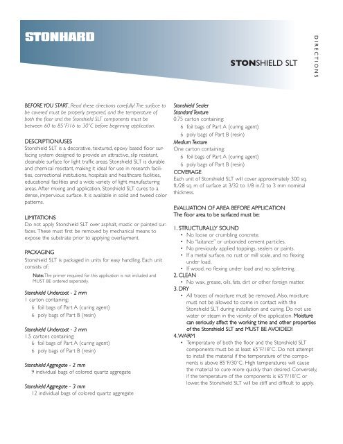 STONSHIELD SLT - StonCor Africa