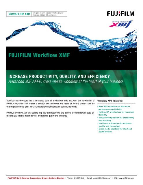 FUJIFILM Workflow XMF - Fujifilm USA