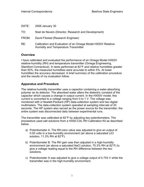 A Sample Report Memo (pdf)