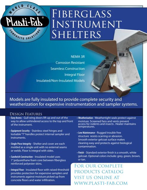 Fiberglass Instrument Shelters - Plasti-Fab, Inc.