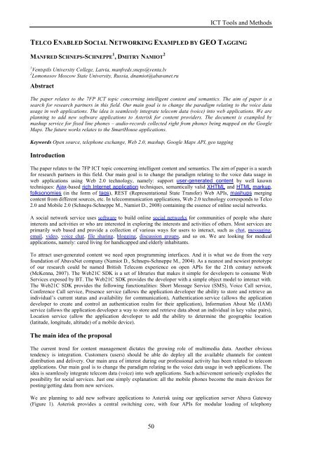 ICT Tools and Methods 50 Abstract Introduction The main idea of the ...