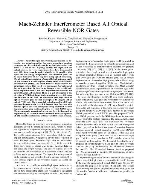 Mach-Zehnder Interferometer Based All Optical Reversible NOR Gates