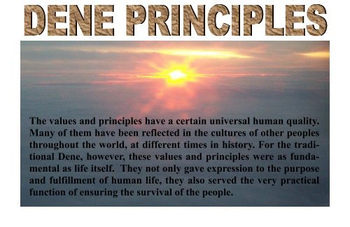 DENE PRINCIPLE POSTERS