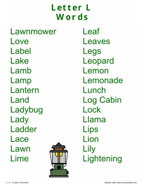 L - 1 - 2 - 3 Learn Curriculum