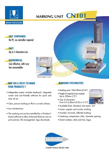 MARKING UNIT