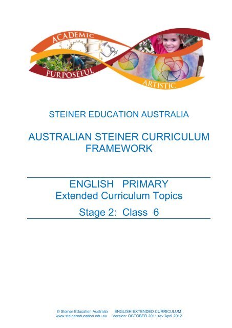 Curriculum Class 6 - Steiner Education Australia