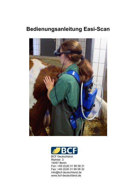 Bedienungsanleitung Easi-Scan - BCF Deutschland