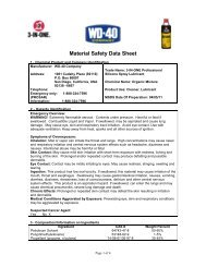 Material Safety Data Sheet (MSDS) - WD-40 Company