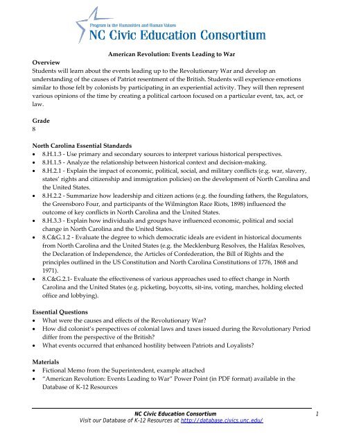 causes and effects of the american revolution