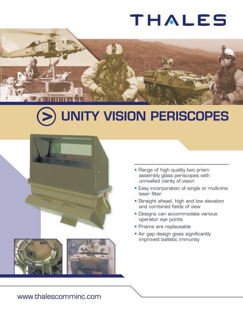 UNITY VISION PERISCOPES - Thales Communications, Inc.