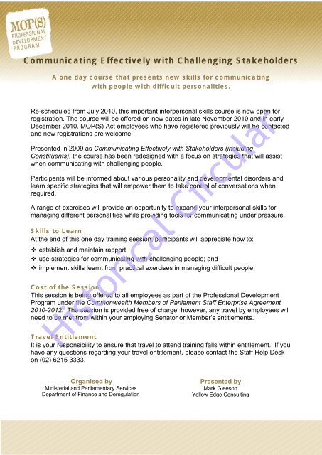 Communicating Effectively with Challenging Stakeholders Attach