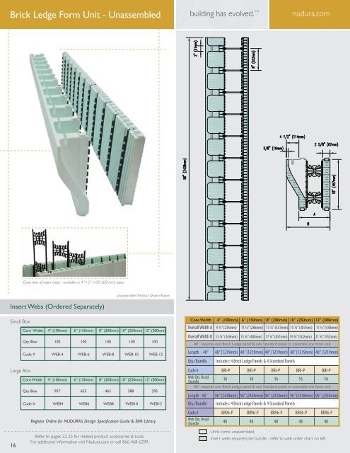 Brick Ledge Form Unit - U