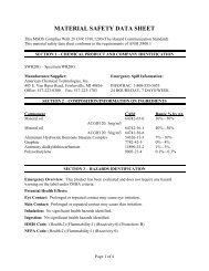 Material Safety Data Sheet - American Chemical Technologies