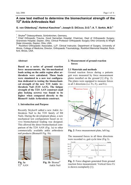 T2 Ankle Biomechanical Strength Test - Stryker