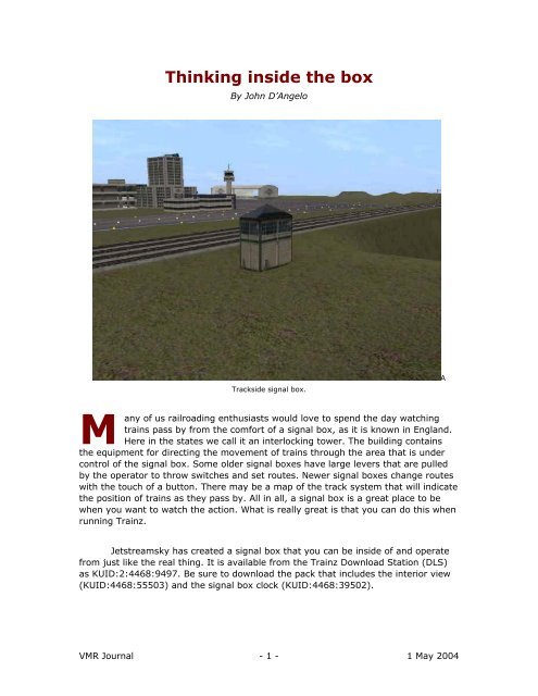 Thinking inside the box - Virtual Railroader