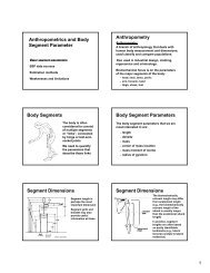 Anthropometrics/Body Segment Parameters