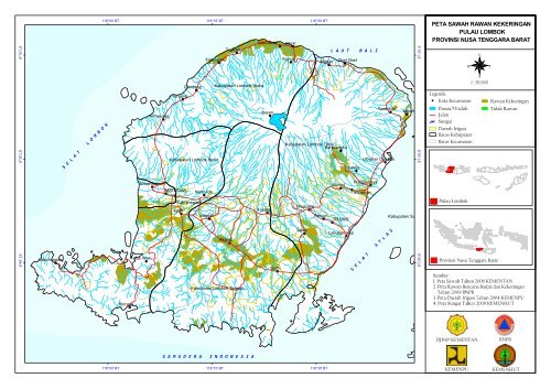 peta sawah rawan banjir dan kekeringan provinsi nusa tenggara barat